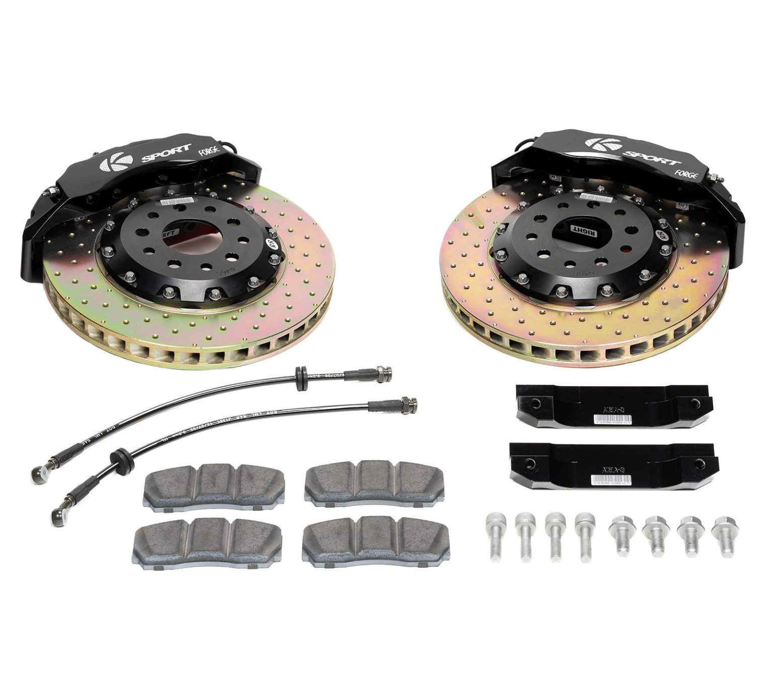 09-14 Audi TT RS - Rear 4 Piston Big Brake Kit w/ 14 in. Drilled Rotors ...